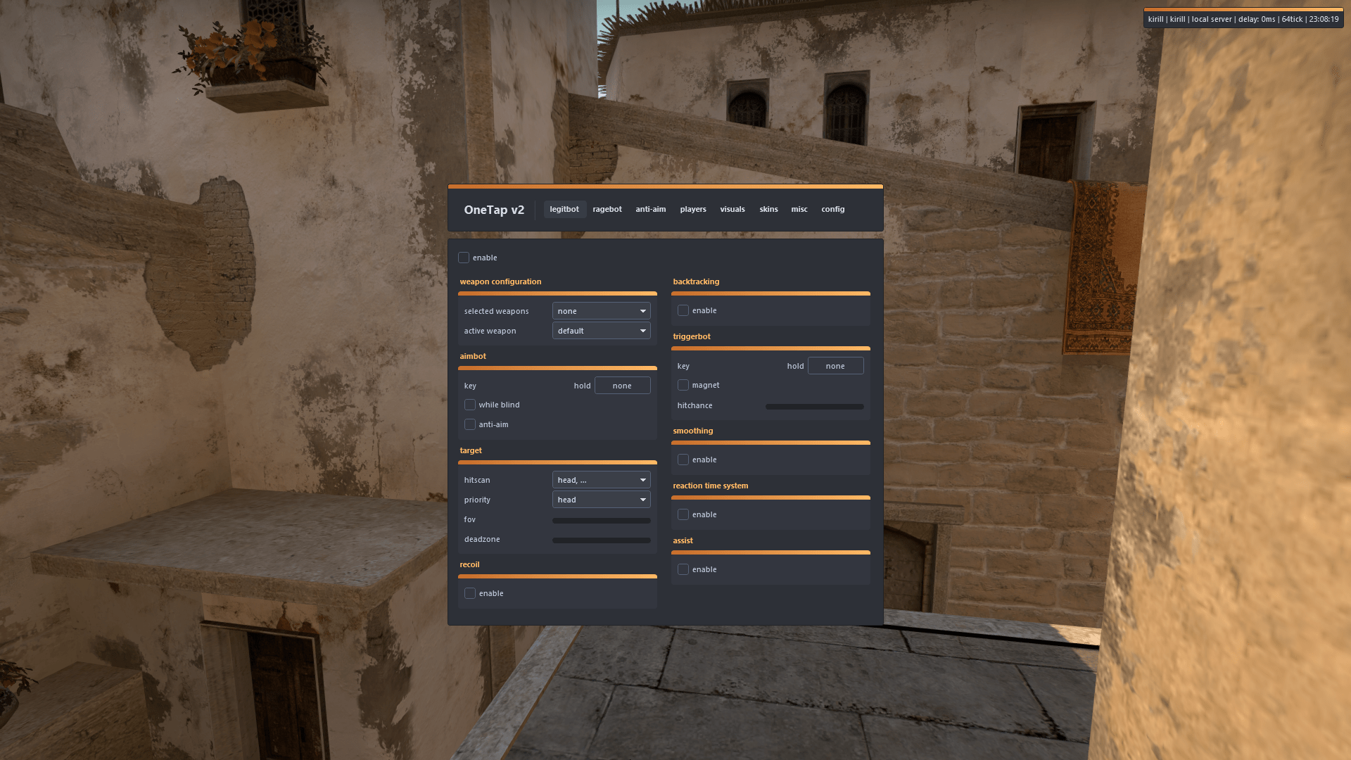 Onetap v2 - Rage cheat for CS:GO
